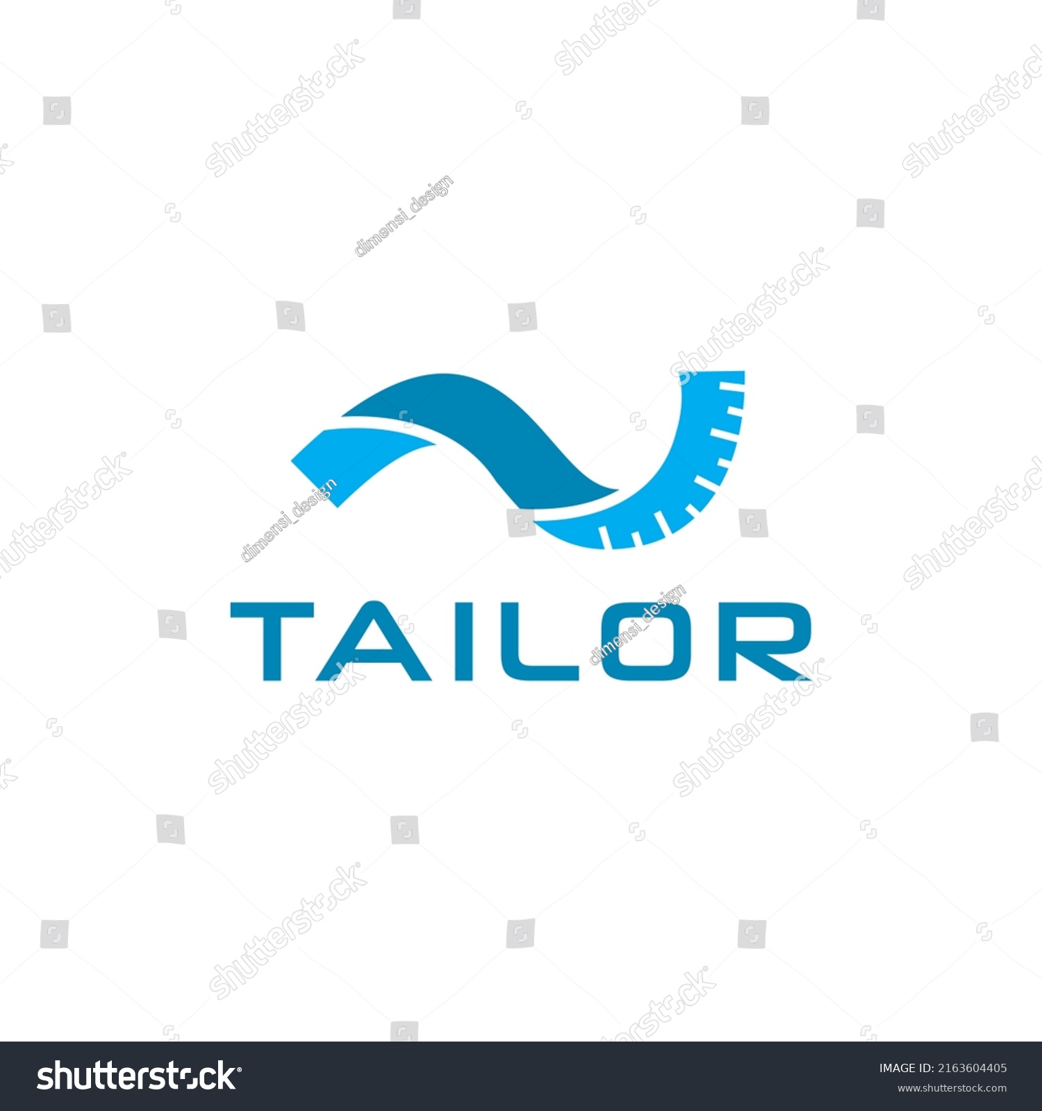 Tailor Ruler Icon Vector Logo Design Stock Vector (Royalty Free ...