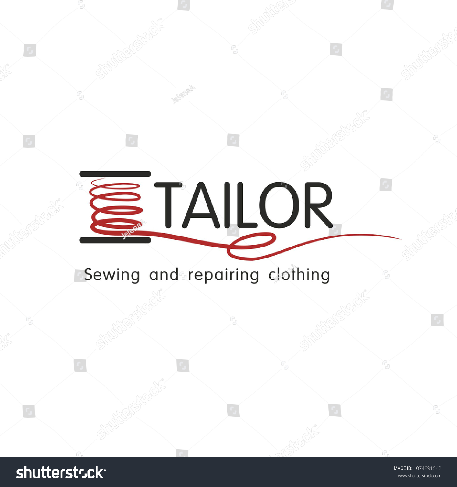 Tailor Template Logo Stock Vector (Royalty Free) 1074891542 | Shutterstock
