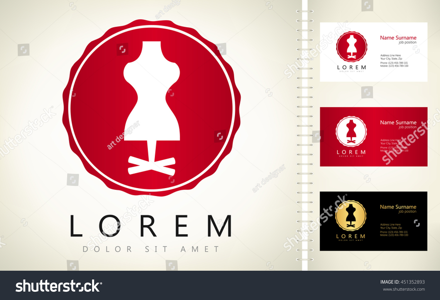 Tailors Mannequin Vector Logo Stock Vector (Royalty Free) 451352893 ...