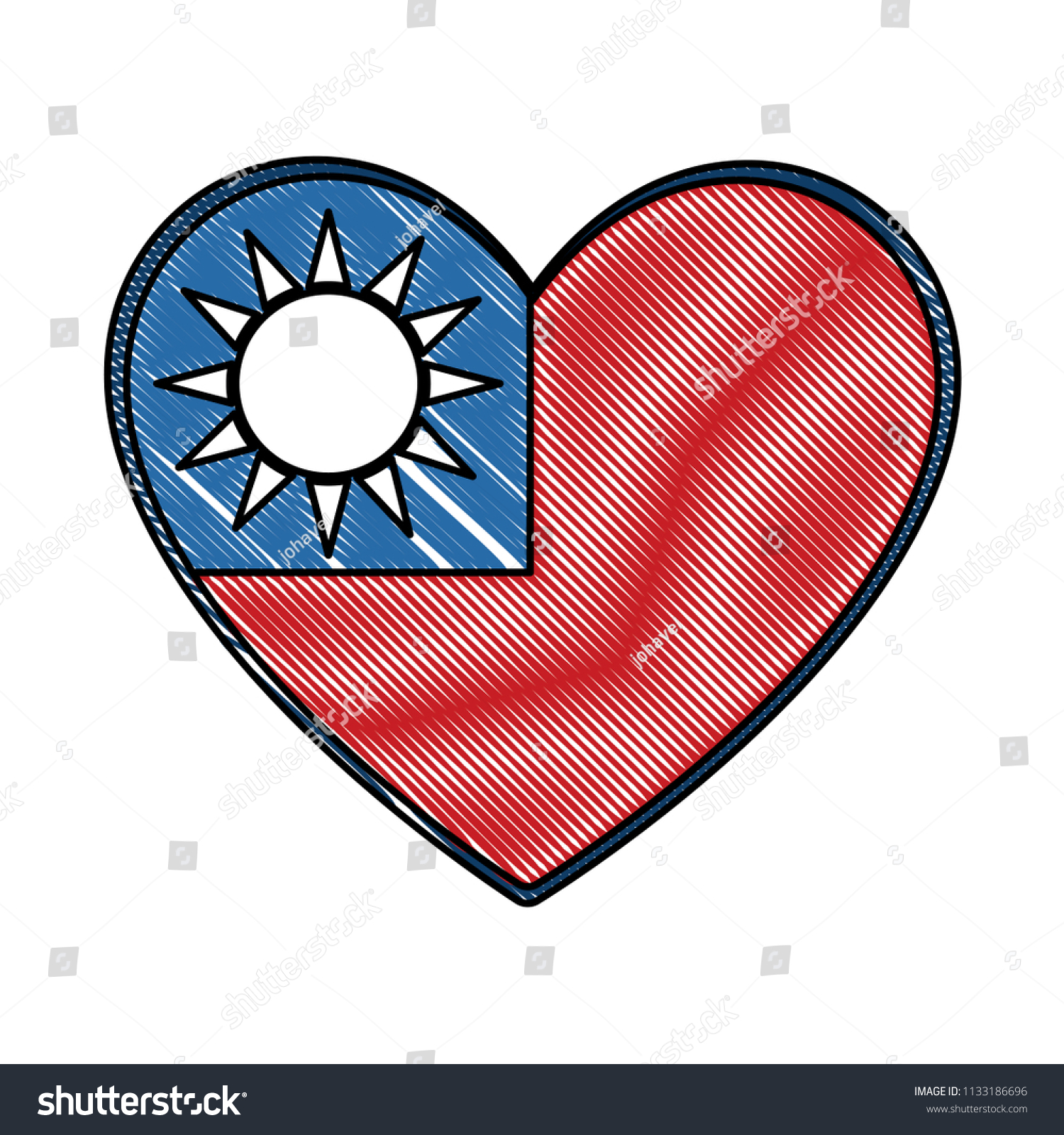 Taiwan Flag Design Stock Vector (Royalty Free) 1133186696 | Shutterstock