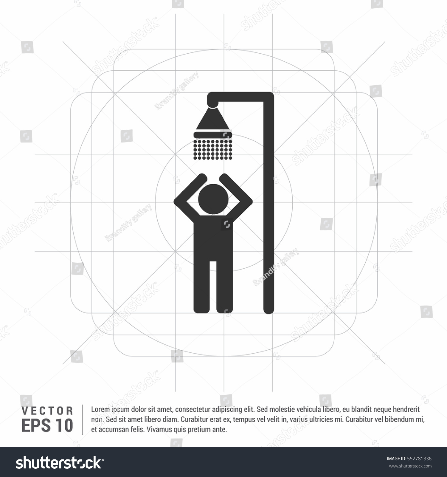 Take Shower Icon Stock Vector (Royalty Free) 552781336 | Shutterstock