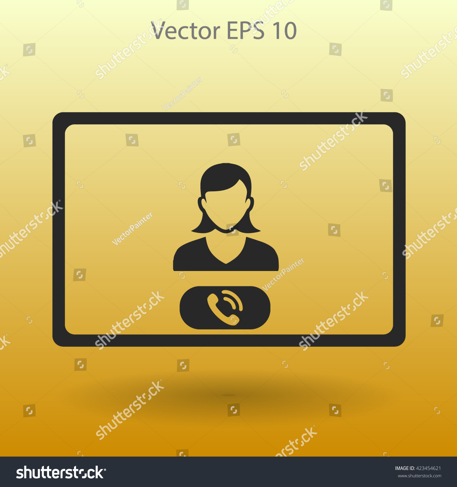 Take Video Call Vector Illustration: vector de stock (libre de regalías ...