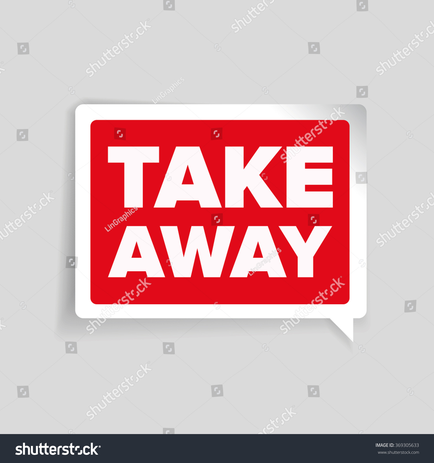 Take Away Label Vector Red: เวกเตอร์สต็อก (ปลอดค่าลิขสิทธิ์) 369305633 ...