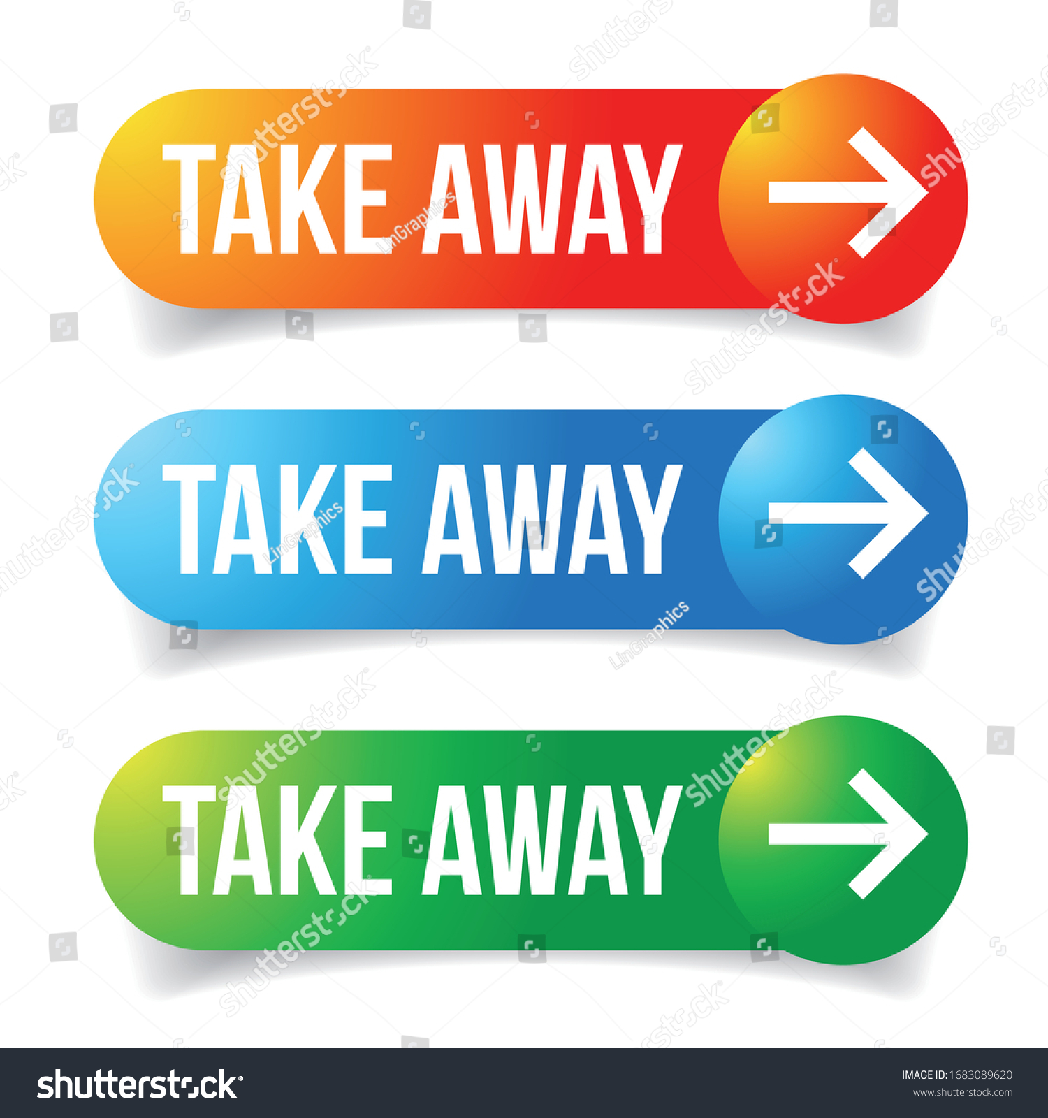 Take Away Sign Button Arrow Stock Vector (Royalty Free) 1683089620