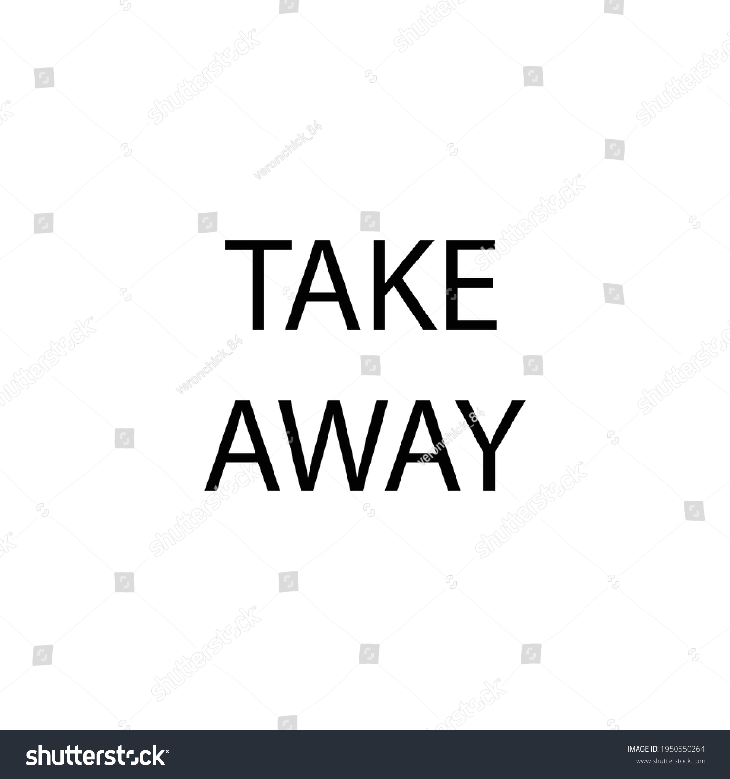 Take Away Text Vector Advertising Stock Vector (Royalty Free) 1950550264