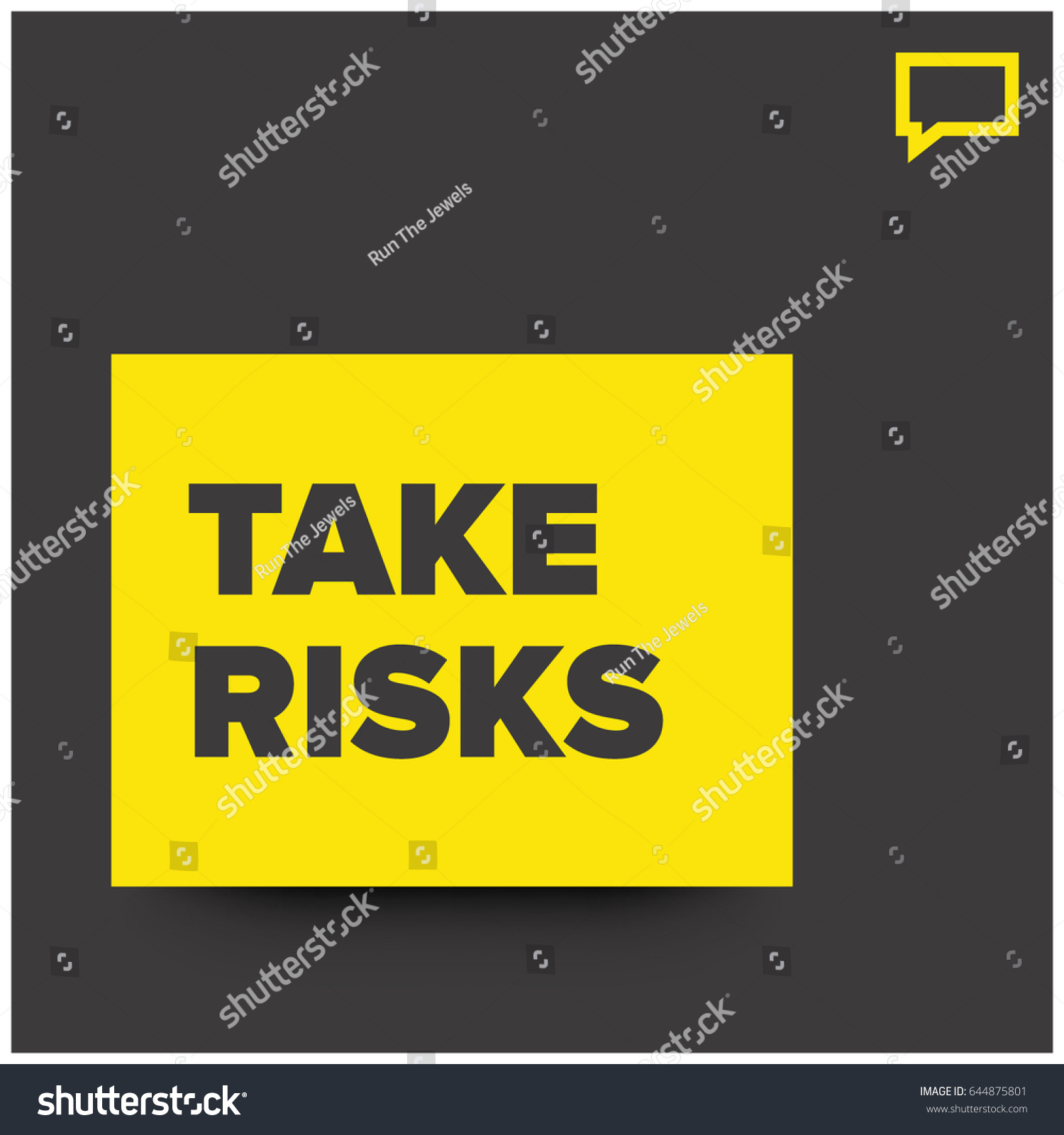 Take Risks Motivational Quote Vector Poster Stock Vector (Royalty Free ...