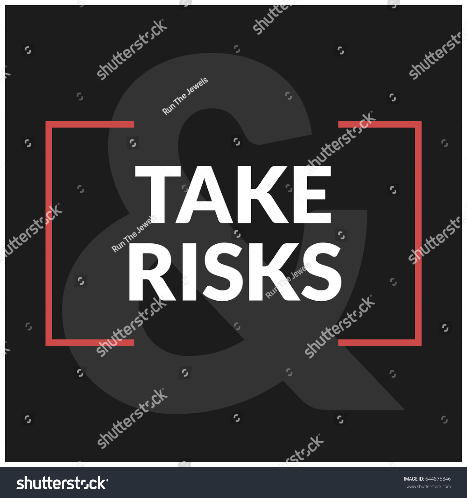 Take Risks Motivational Quote Vector Poster Stock Vector (Royalty Free ...