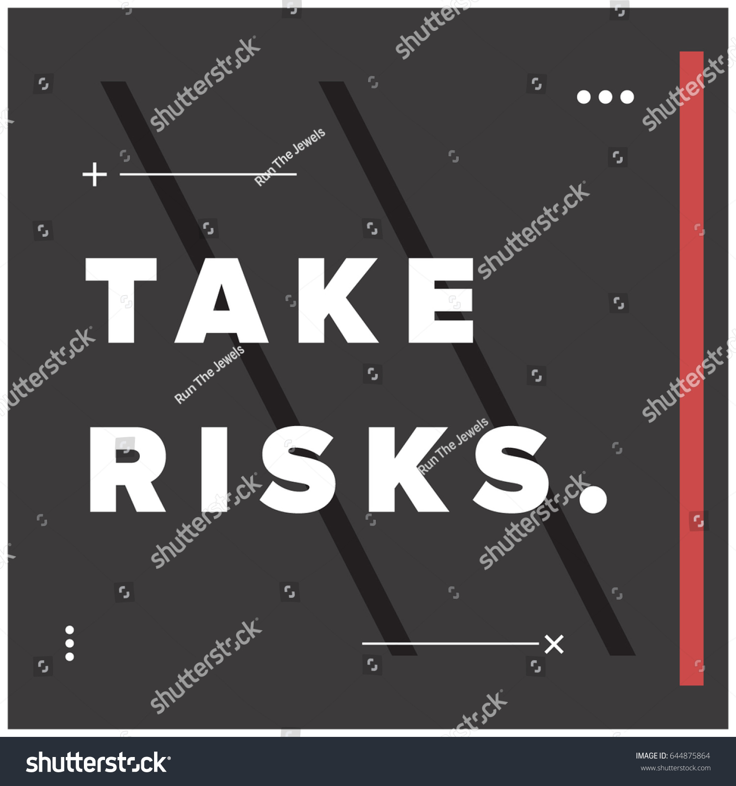 Take Risks Motivational Quote Vector Poster Stock Vector (Royalty Free ...