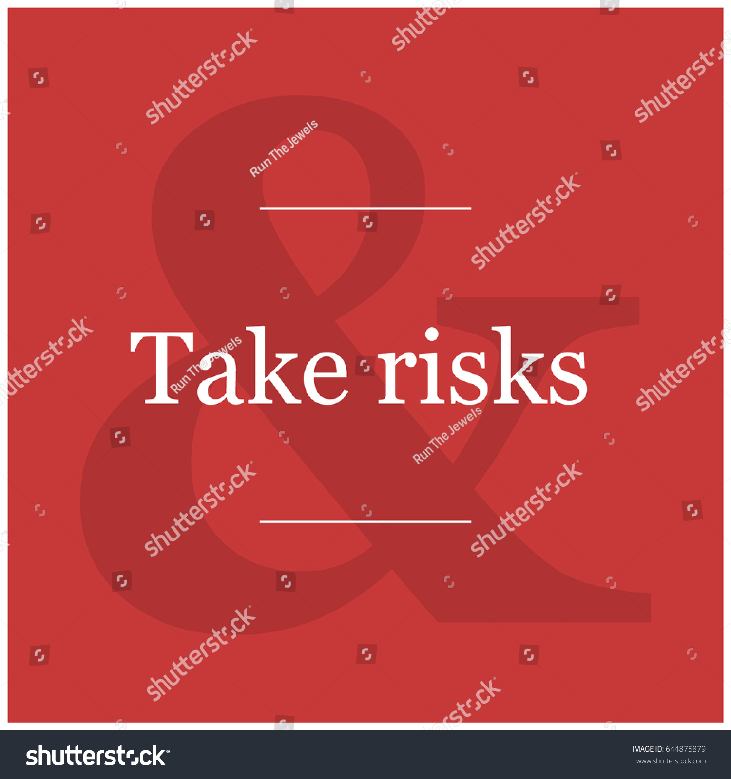 Take Risks Motivational Quote Vector Poster: เวกเตอร์สต็อก (ปลอดค่า ...