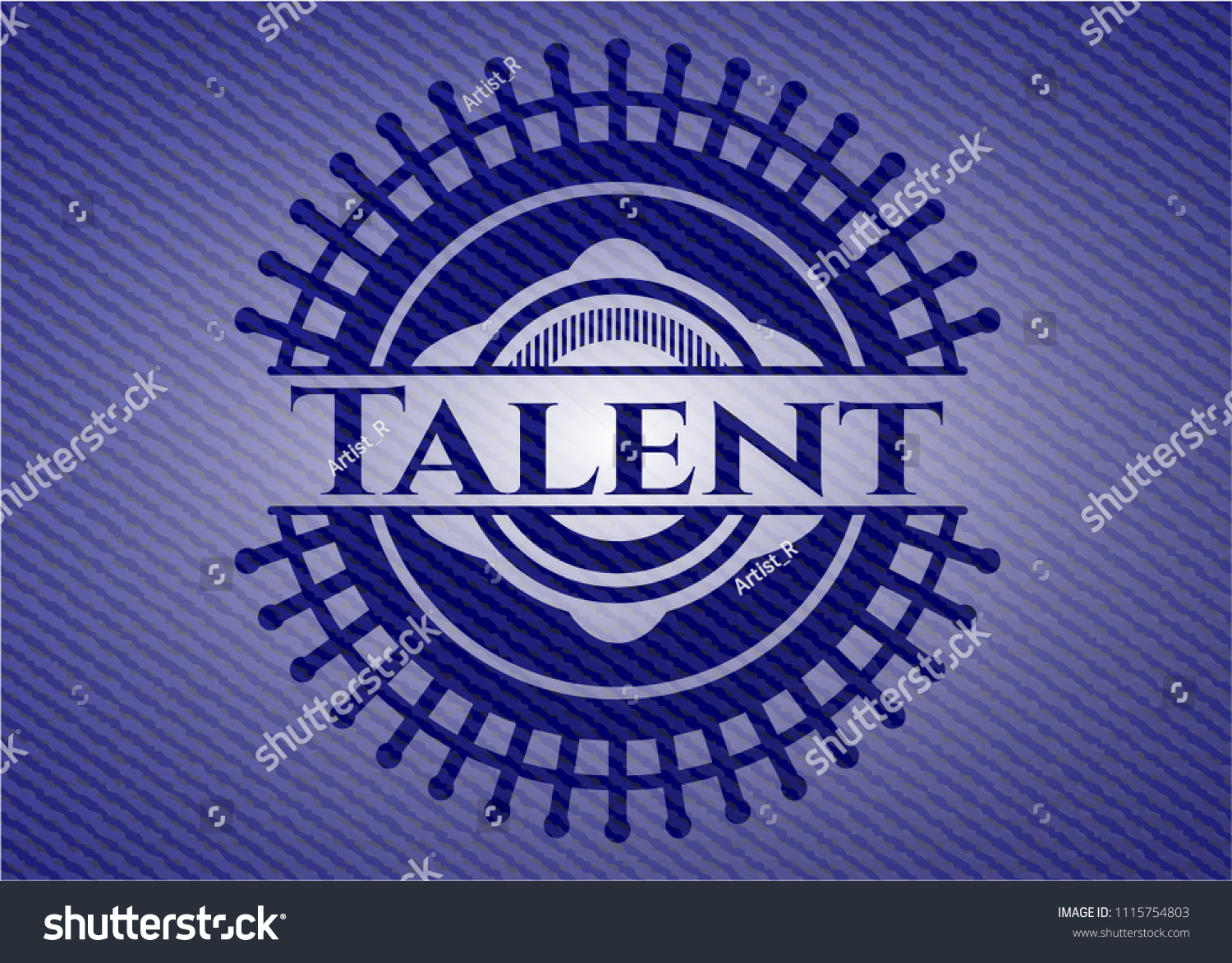 Talent Badge Denim Texture Stock Vector (Royalty Free) 1115754803 ...