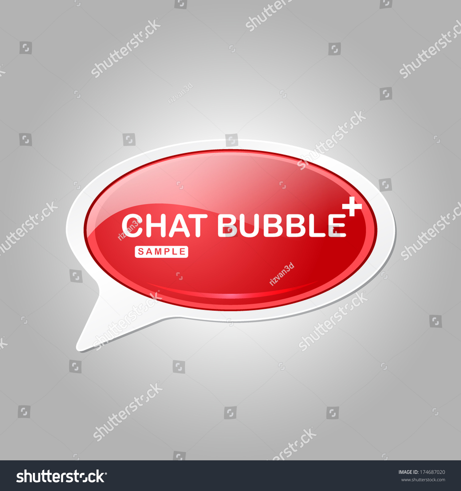 Talk Balloon Glossy Button Icon Stock Vector (Royalty Free) 174687020 ...