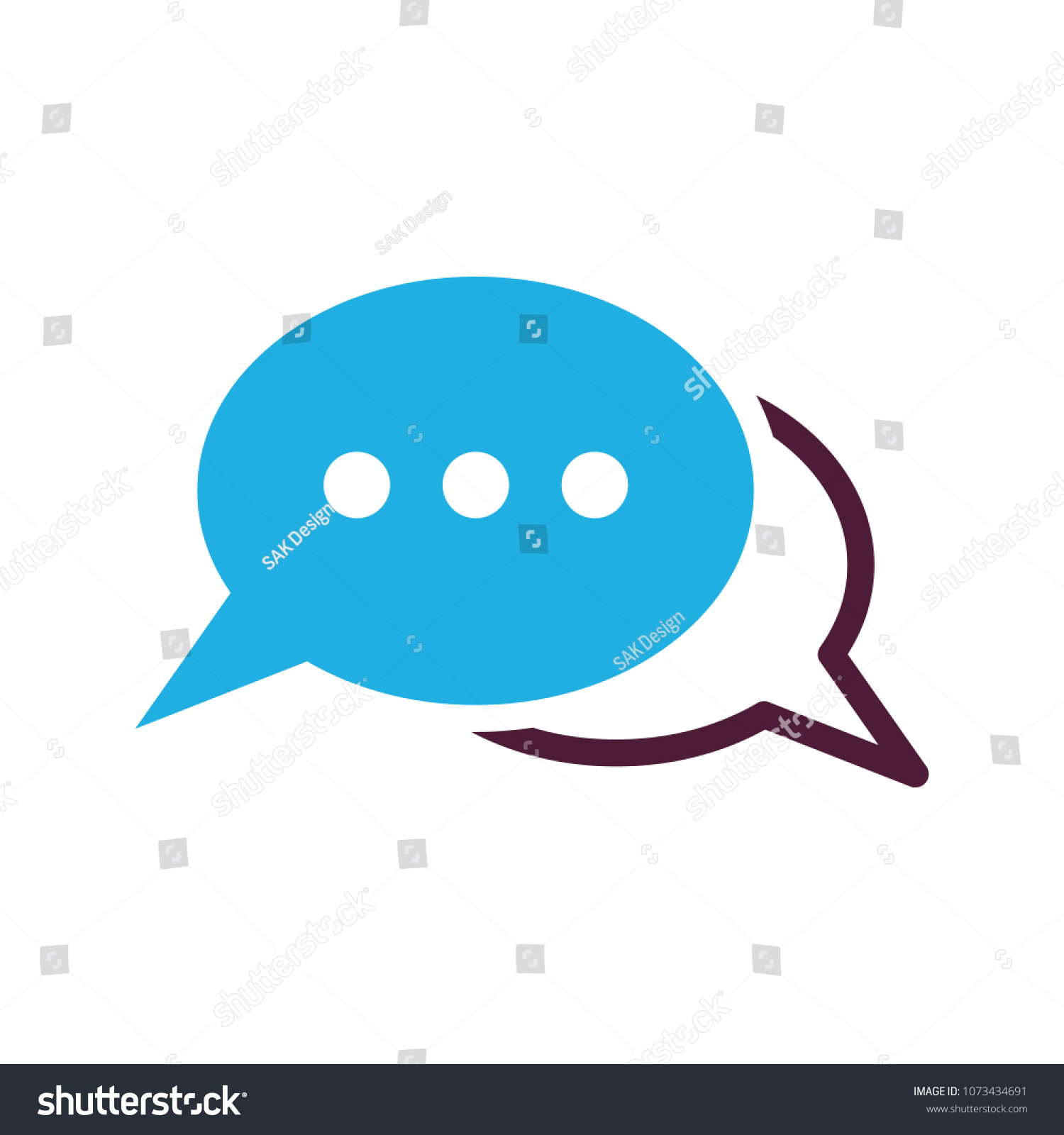 Talk Icon Design Stock Vector (Royalty Free) 1073434691 | Shutterstock