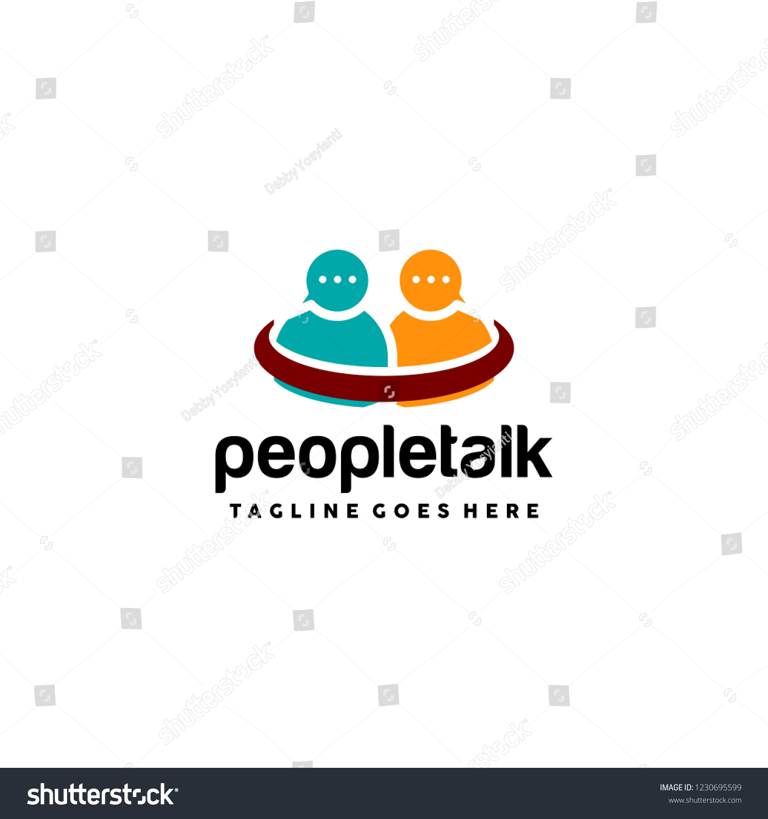 Talk Logo Design Stock Vector Royalty Free 1230695599 Shutterstock