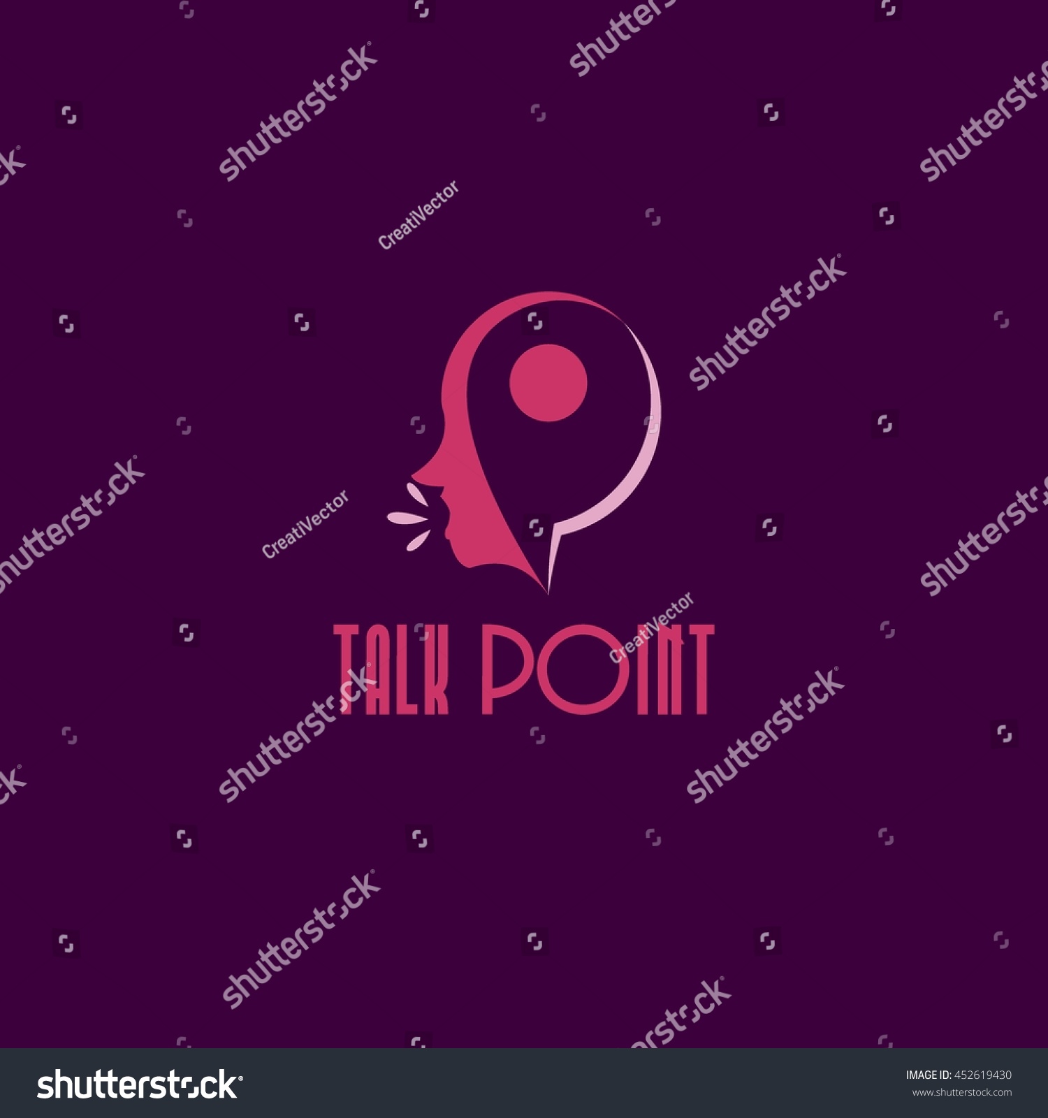 Talk Point Logo Design Template Vector Stock Vector (Royalty Free ...