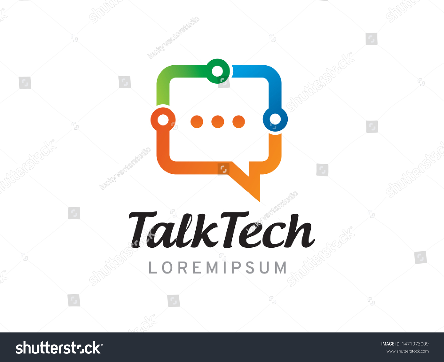 Talk Technology Logo Symbol Icon Template Stock Vector (Royalty Free ...