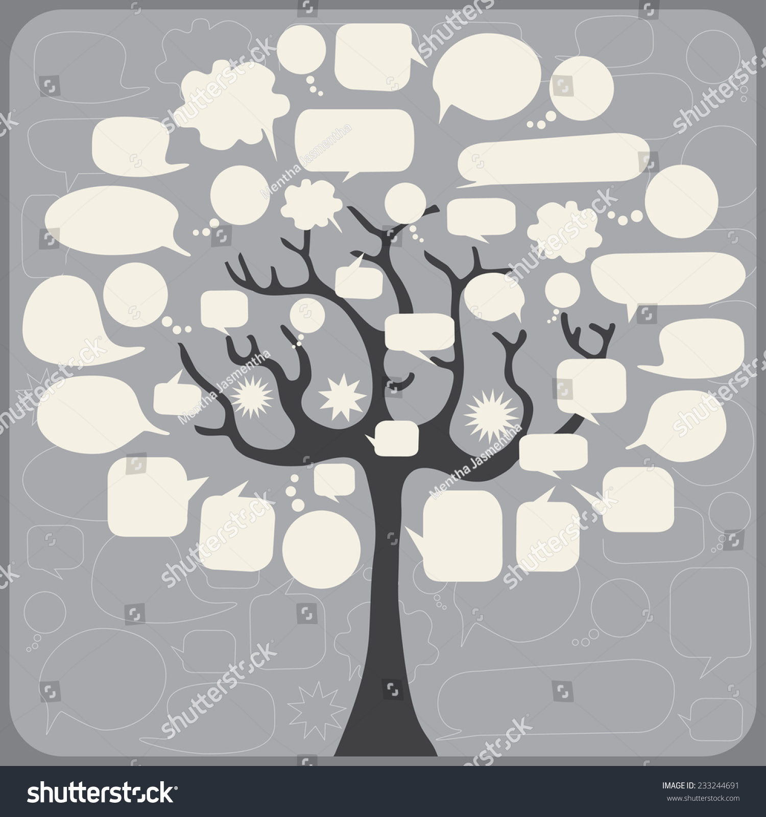 Talking Bubble Tree Stock Vector (Royalty Free) 233244691 | Shutterstock