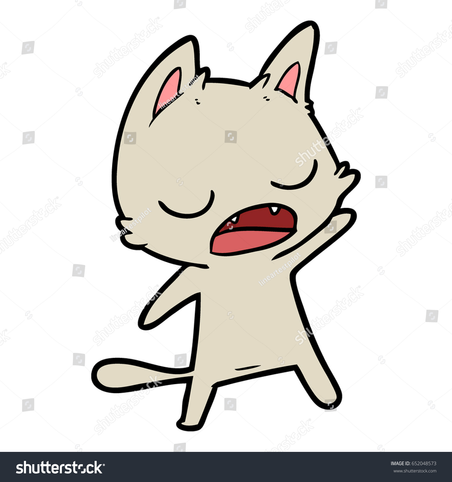 Talking Cat Cartoon Stock Vector (Royalty Free) 652048573 | Shutterstock