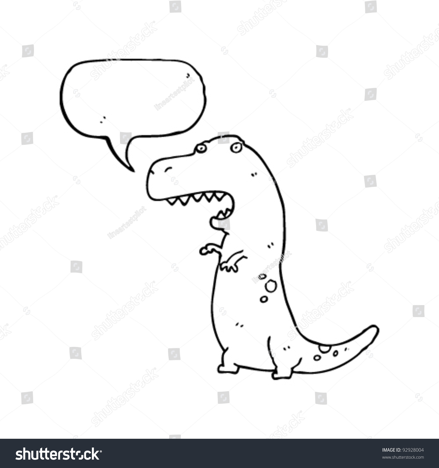 Talking Dinosaur Cartoon Stock Vector (Royalty Free) 92928004