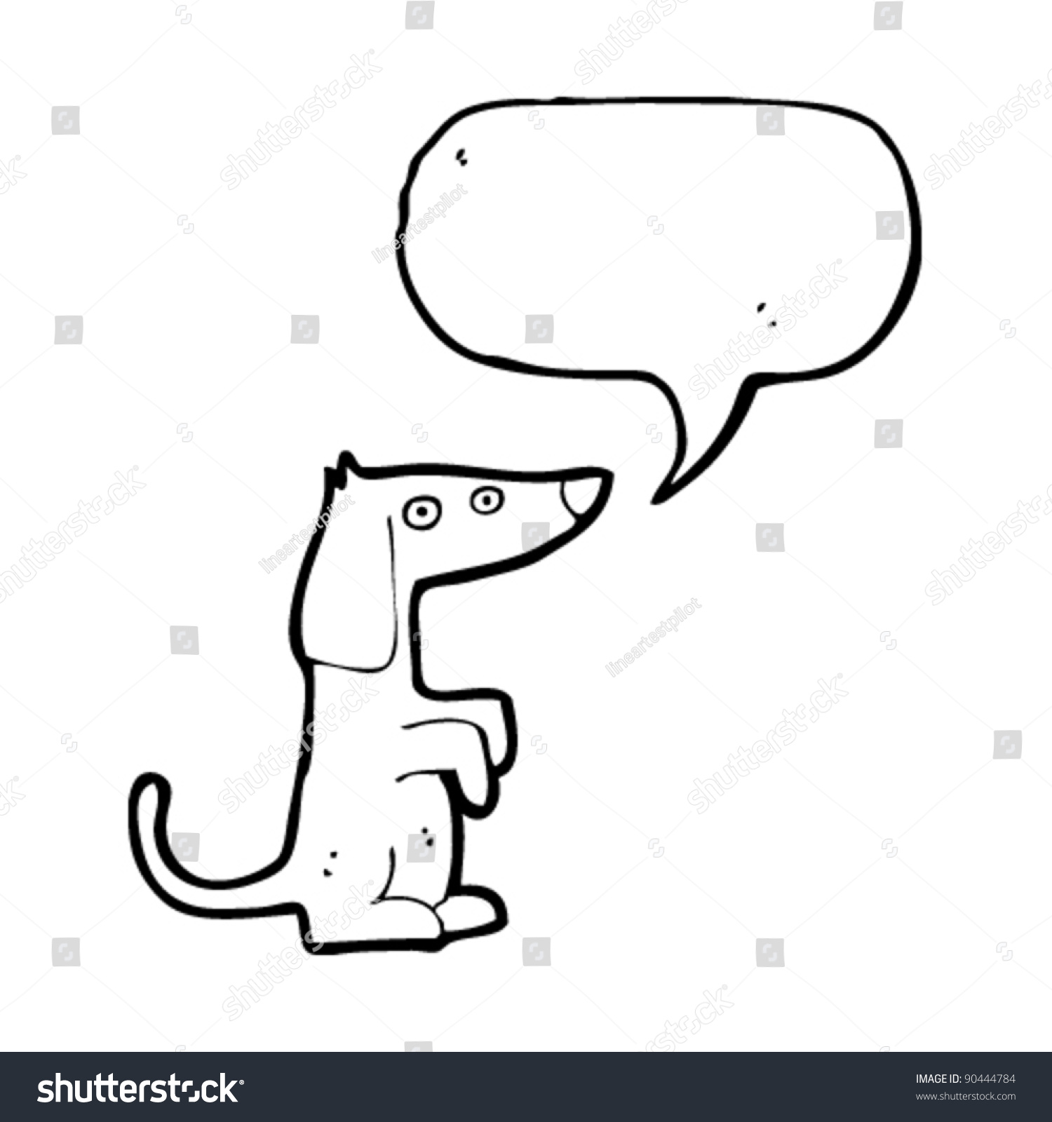 Talking Dog Cartoon Stock Vector (Royalty Free) 90444784