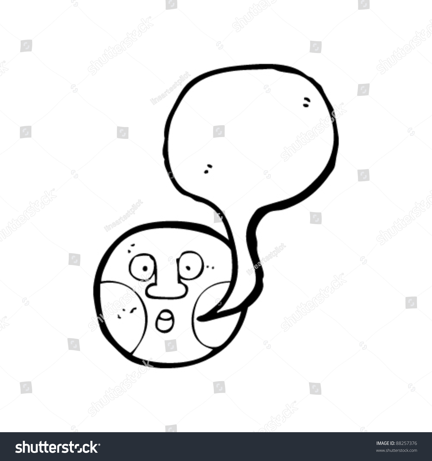 Talking Emoticon Face Cartoon Stock Vector (Royalty Free) 88257376