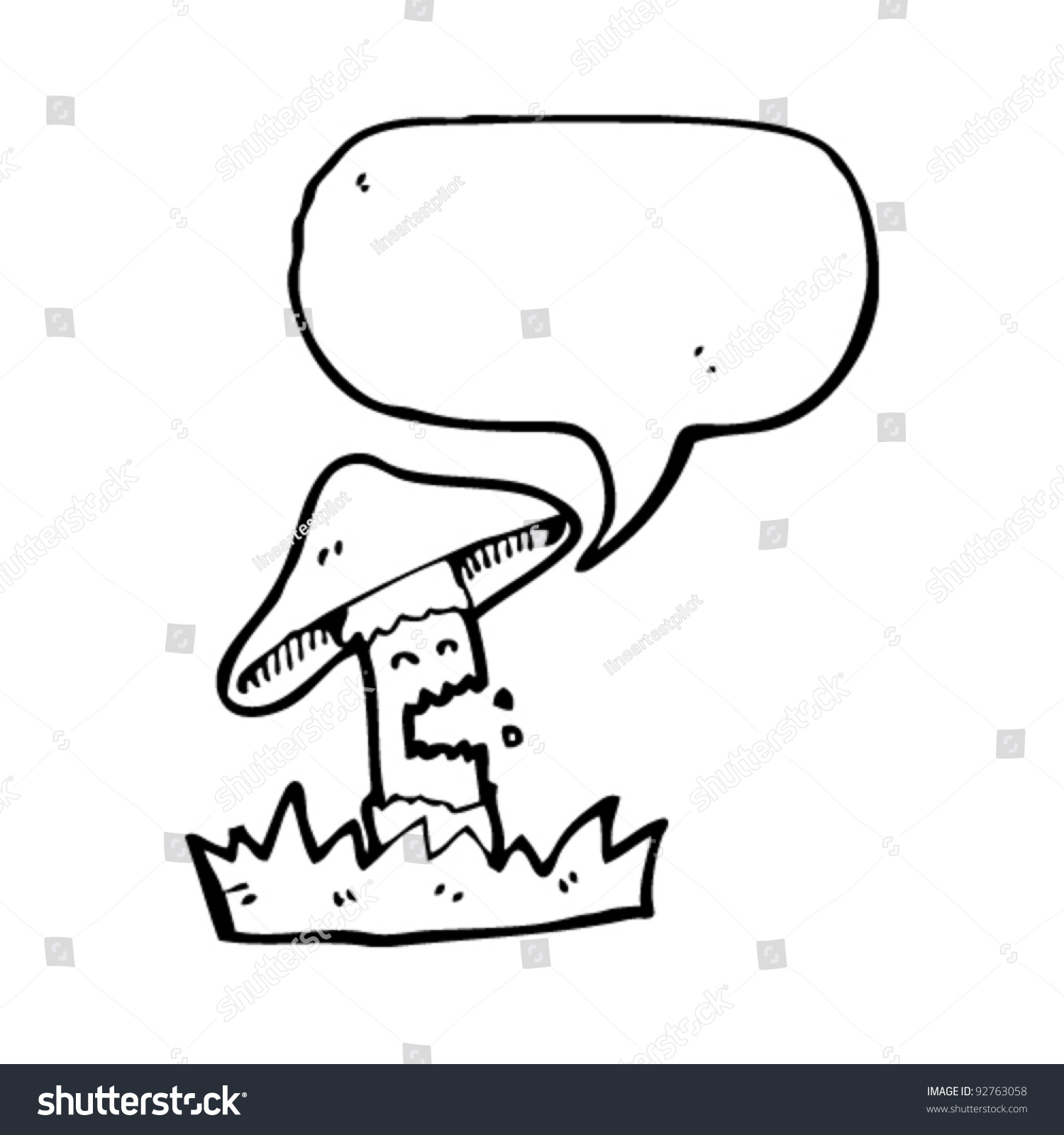 Talking Mushroom Cartoon Character Stock Vector (Royalty Free) 92763058 ...