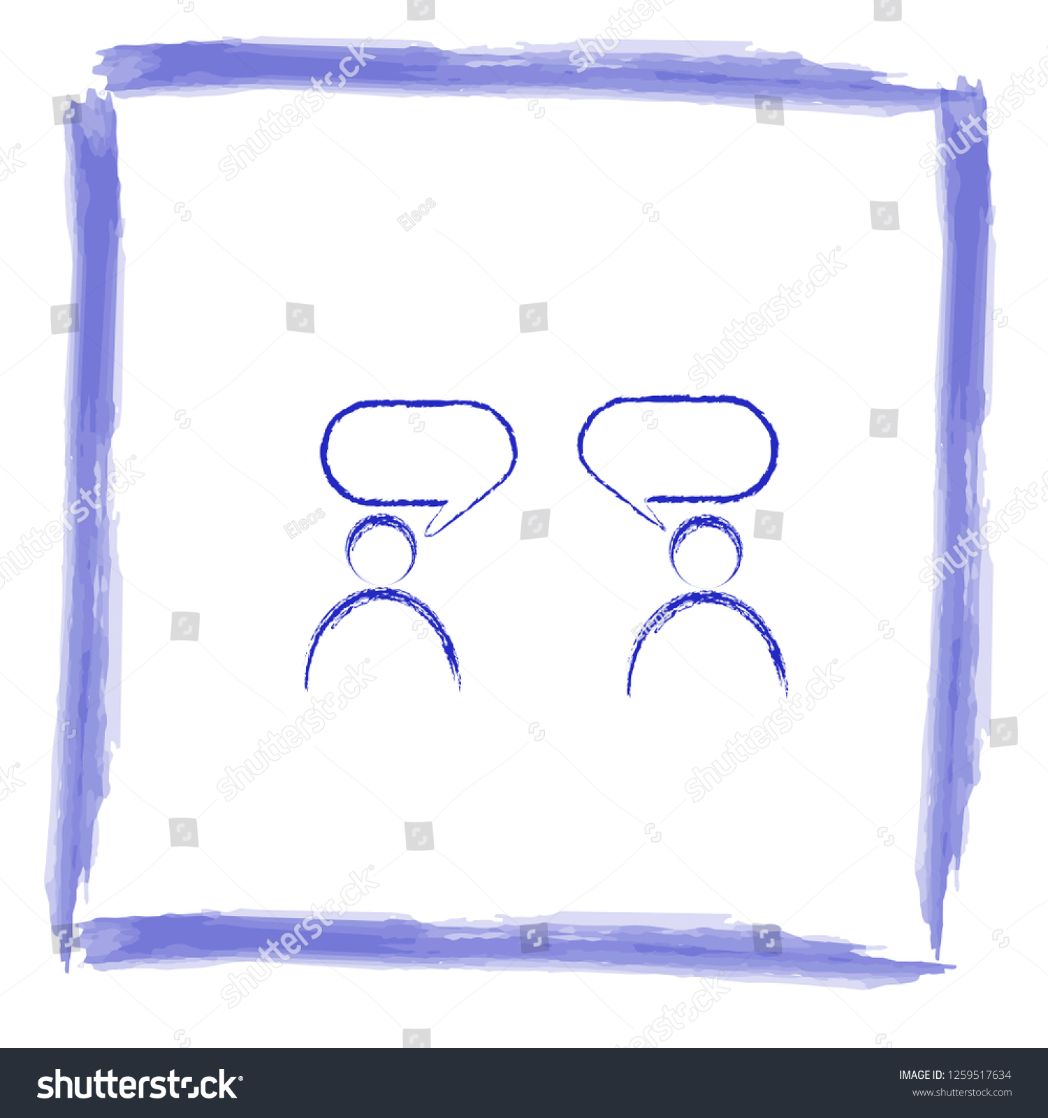 Talking People Icon Vector Stock Vector (Royalty Free) 1259517634 ...