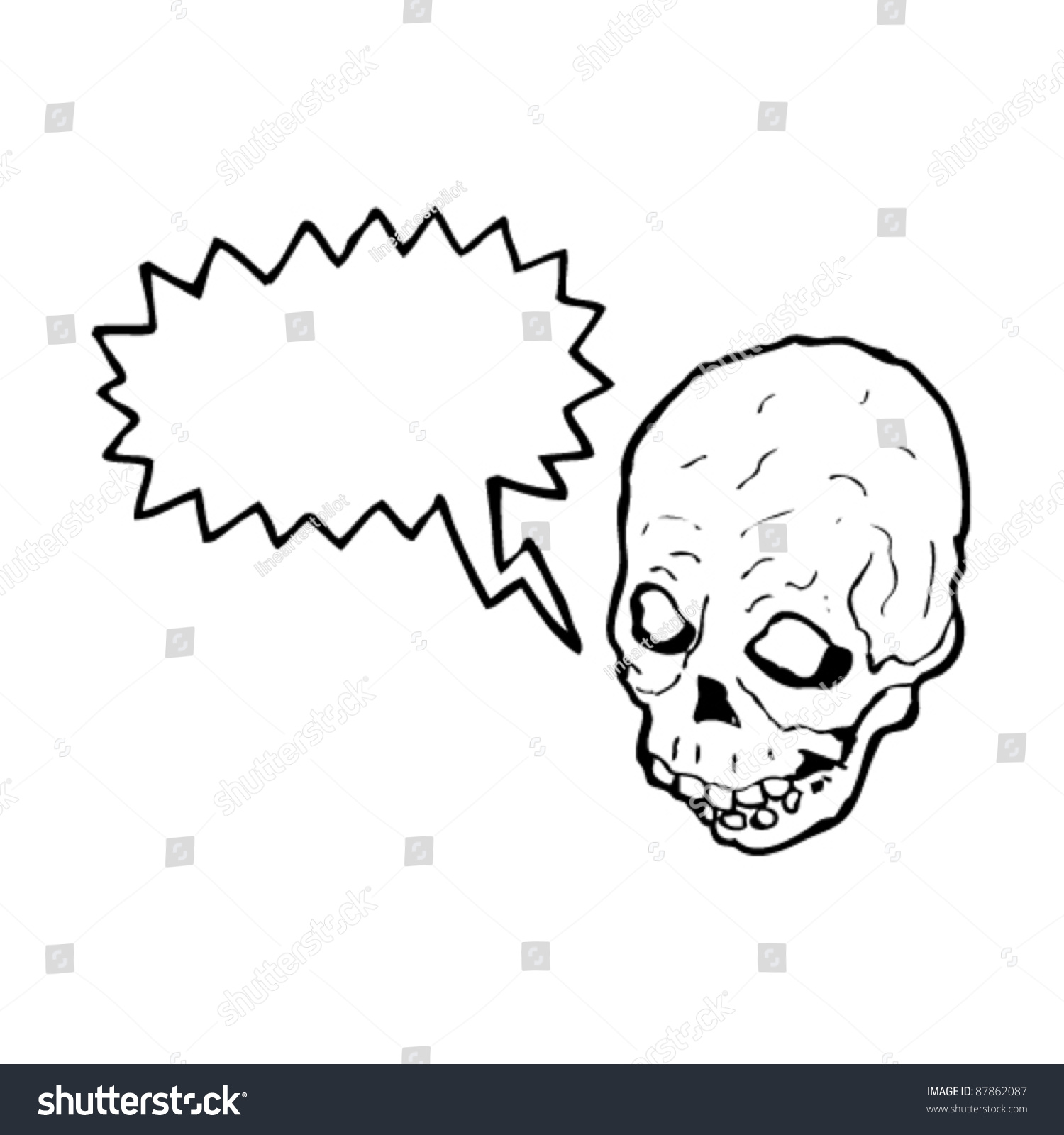 Talking Skull Cartoon Stock Vector (Royalty Free) 87862087