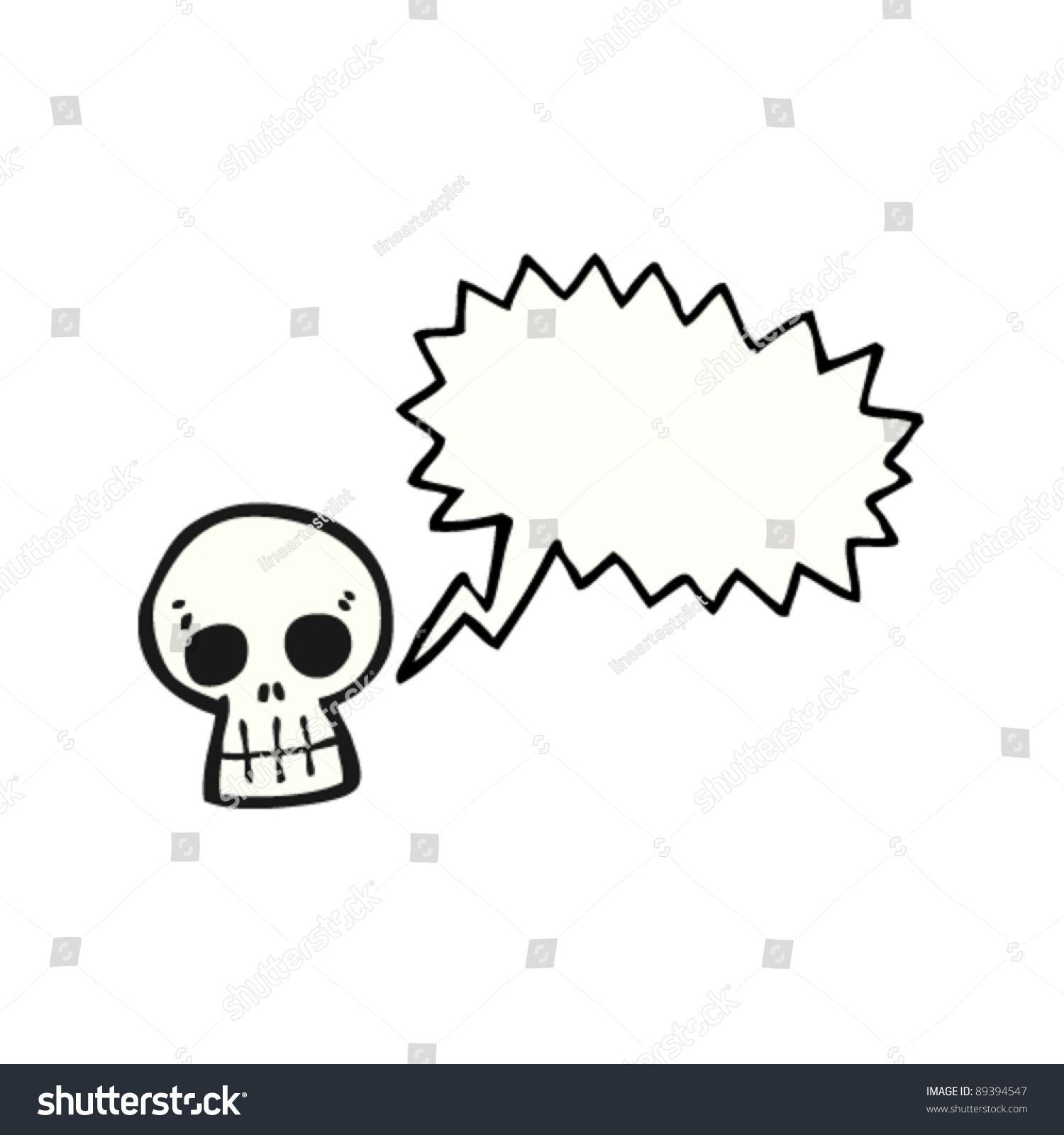 Talking Skull Cartoon Stock Vector 89394547 - Shutterstock