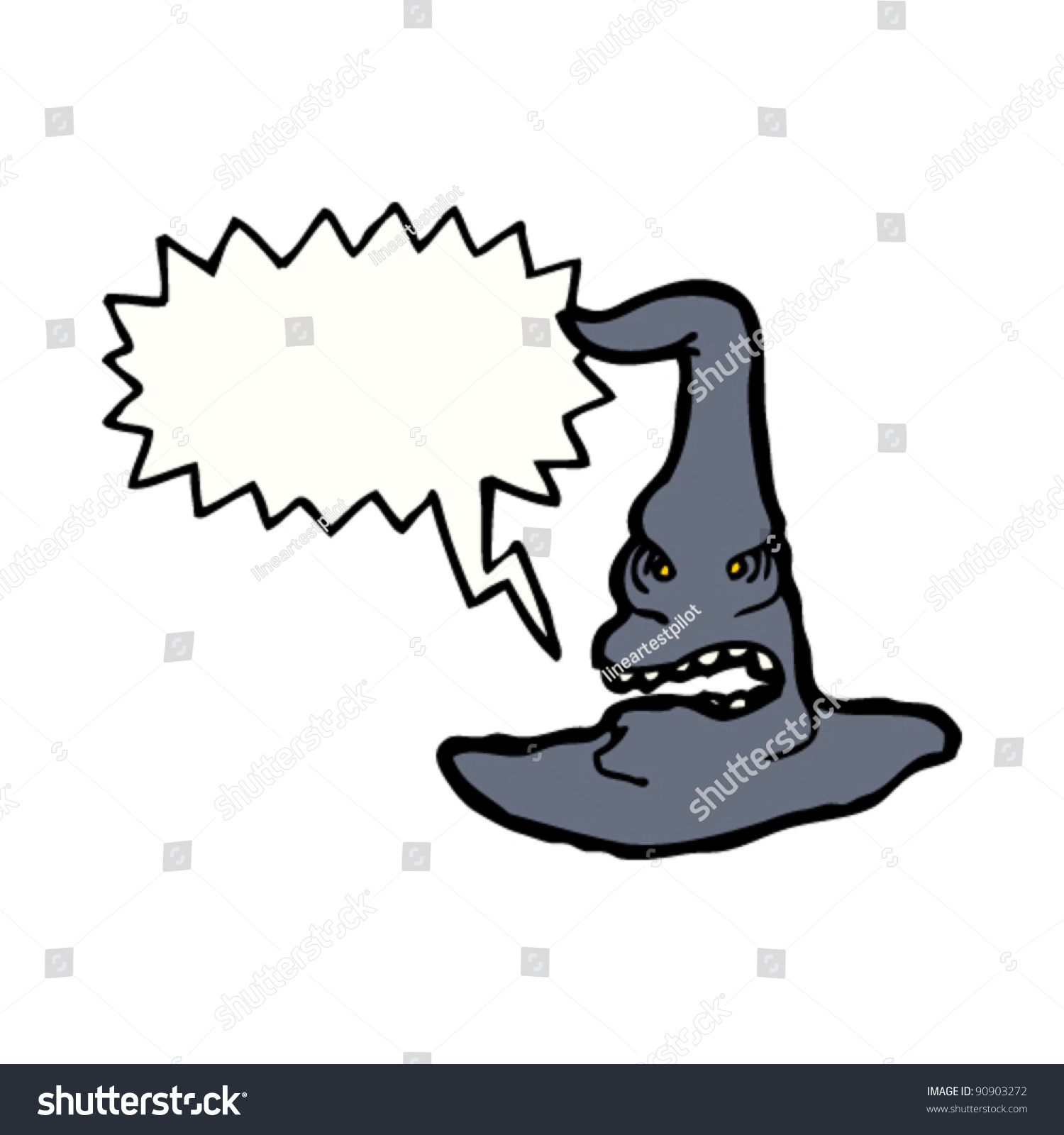Talking Wizard Hat Cartoon Stock Vector (Royalty Free) 90903272 ...