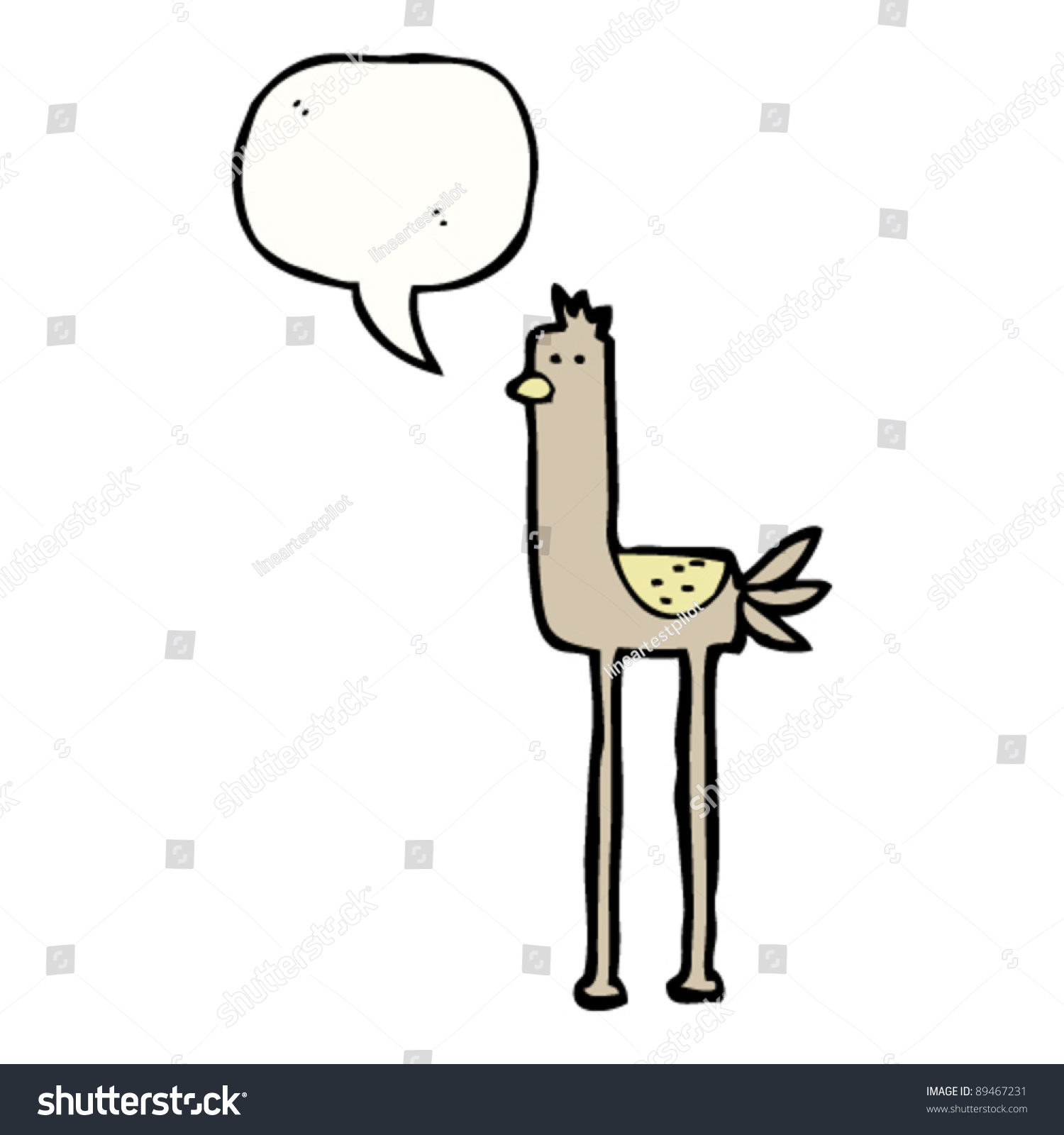 Tall Bird Cartoon Talking Stock Vector (Royalty Free) 89467231 ...