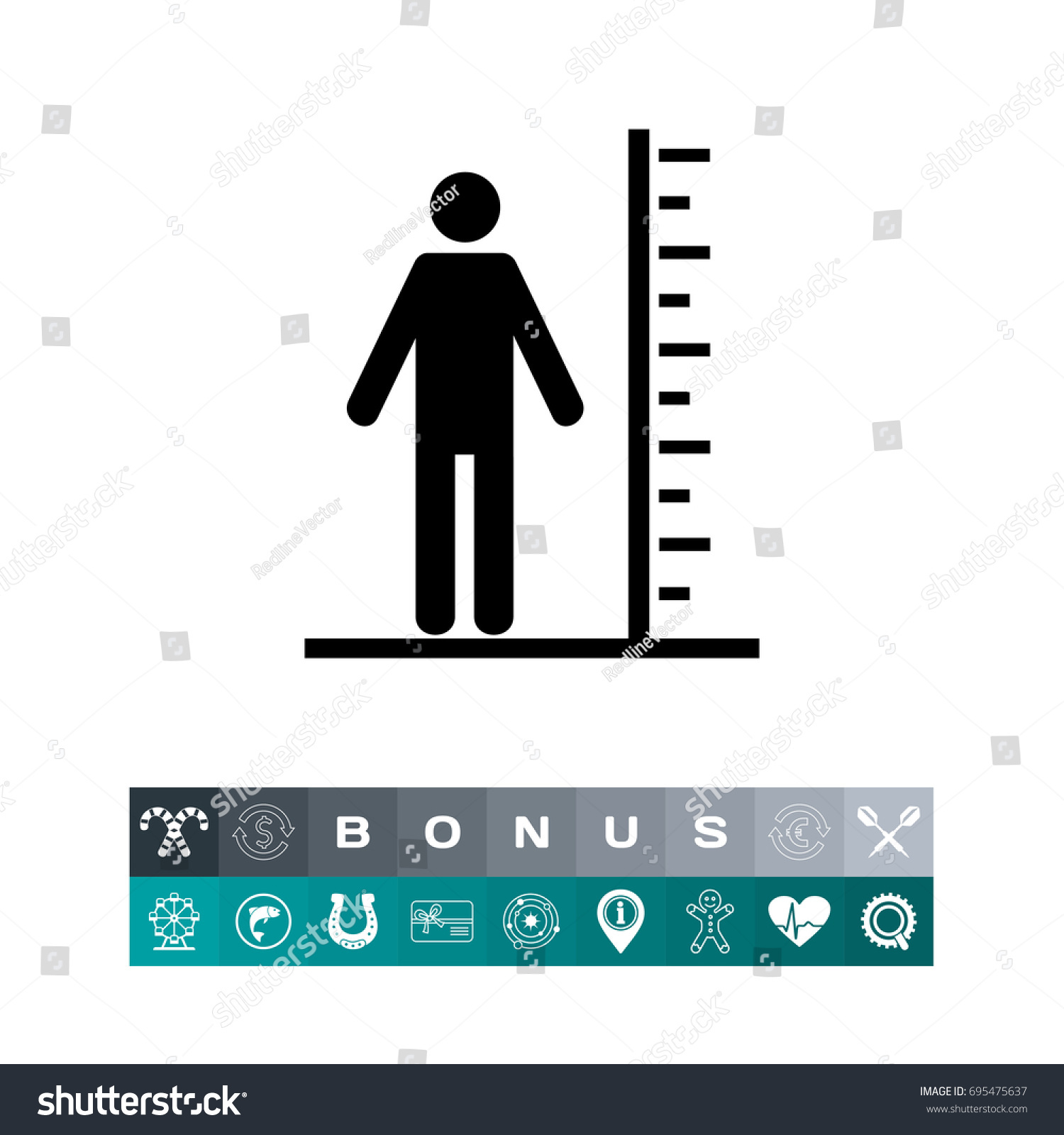 Tall Man Scale Icon Stock Vector (Royalty Free) 695475637 | Shutterstock