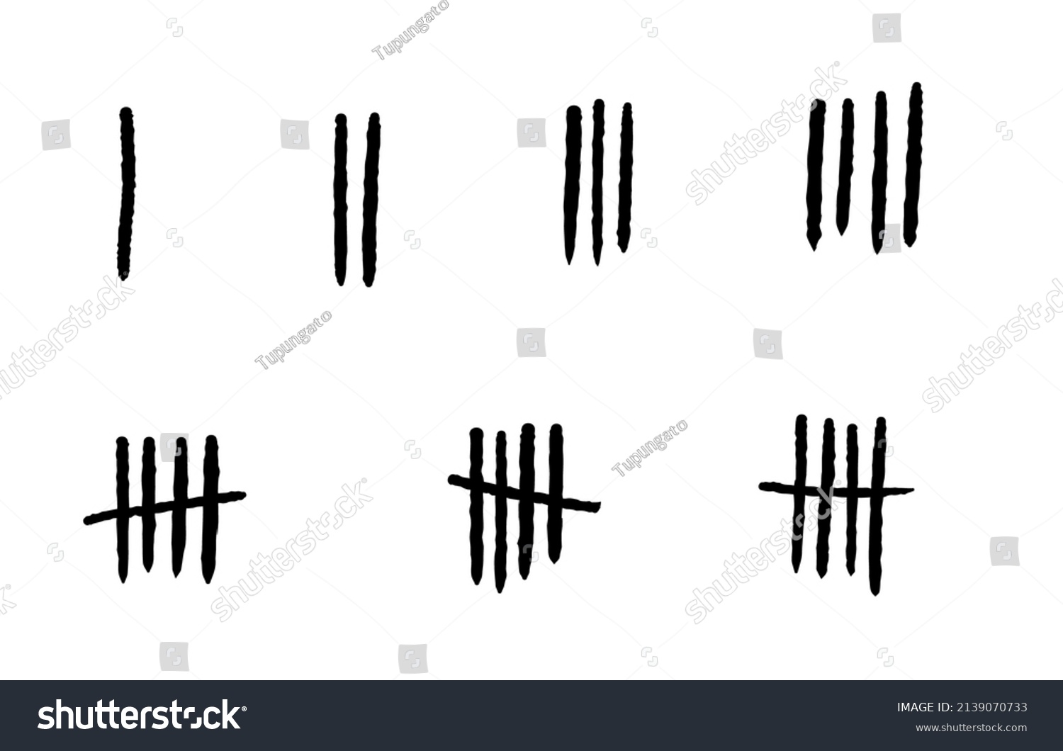 Tally Marks Vector Illustration Tally Marks Stock Vector (Royalty Free ...