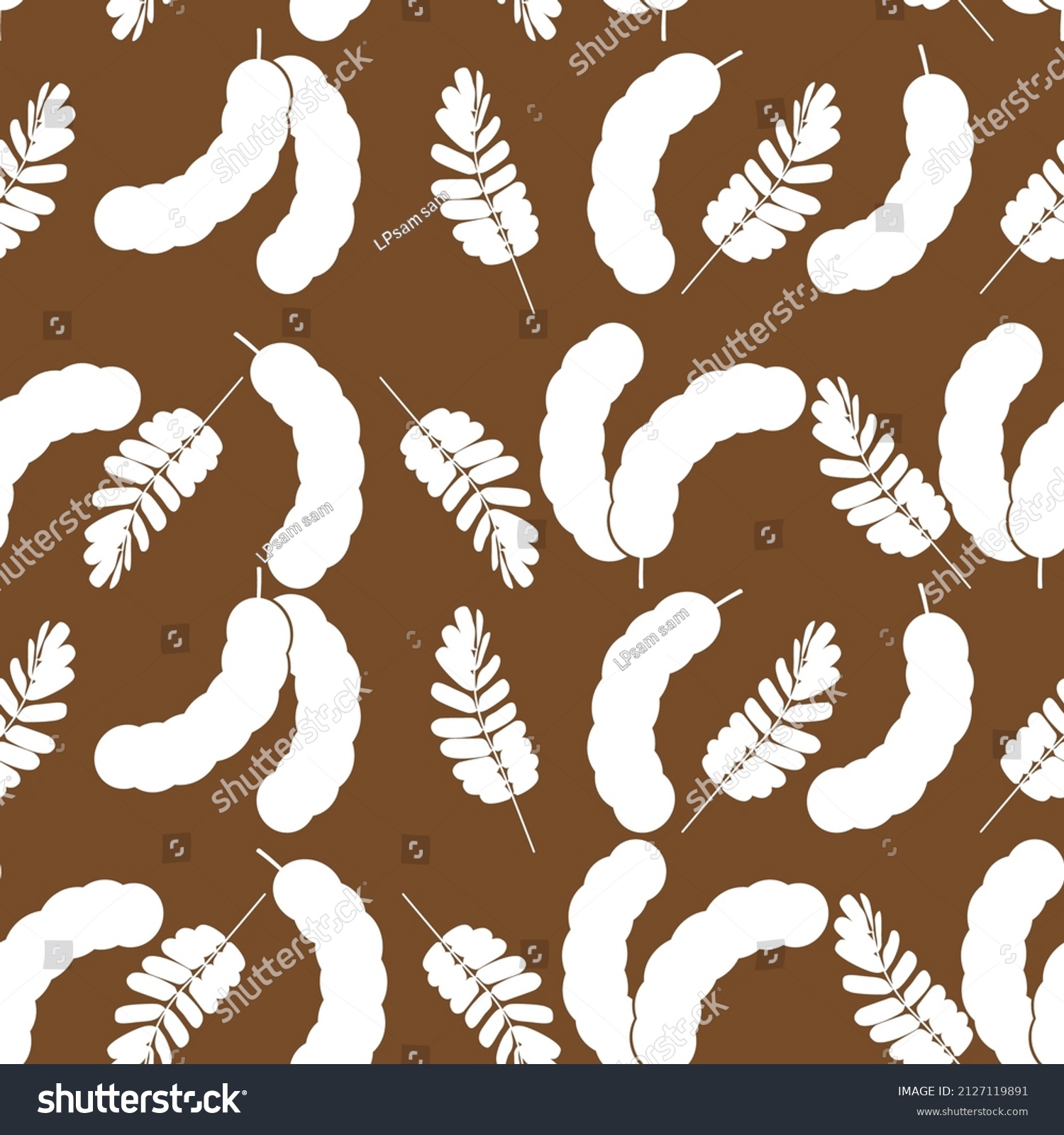 Tamarind Seamless Pattern Tamarind Vector Background Stock Vector ...