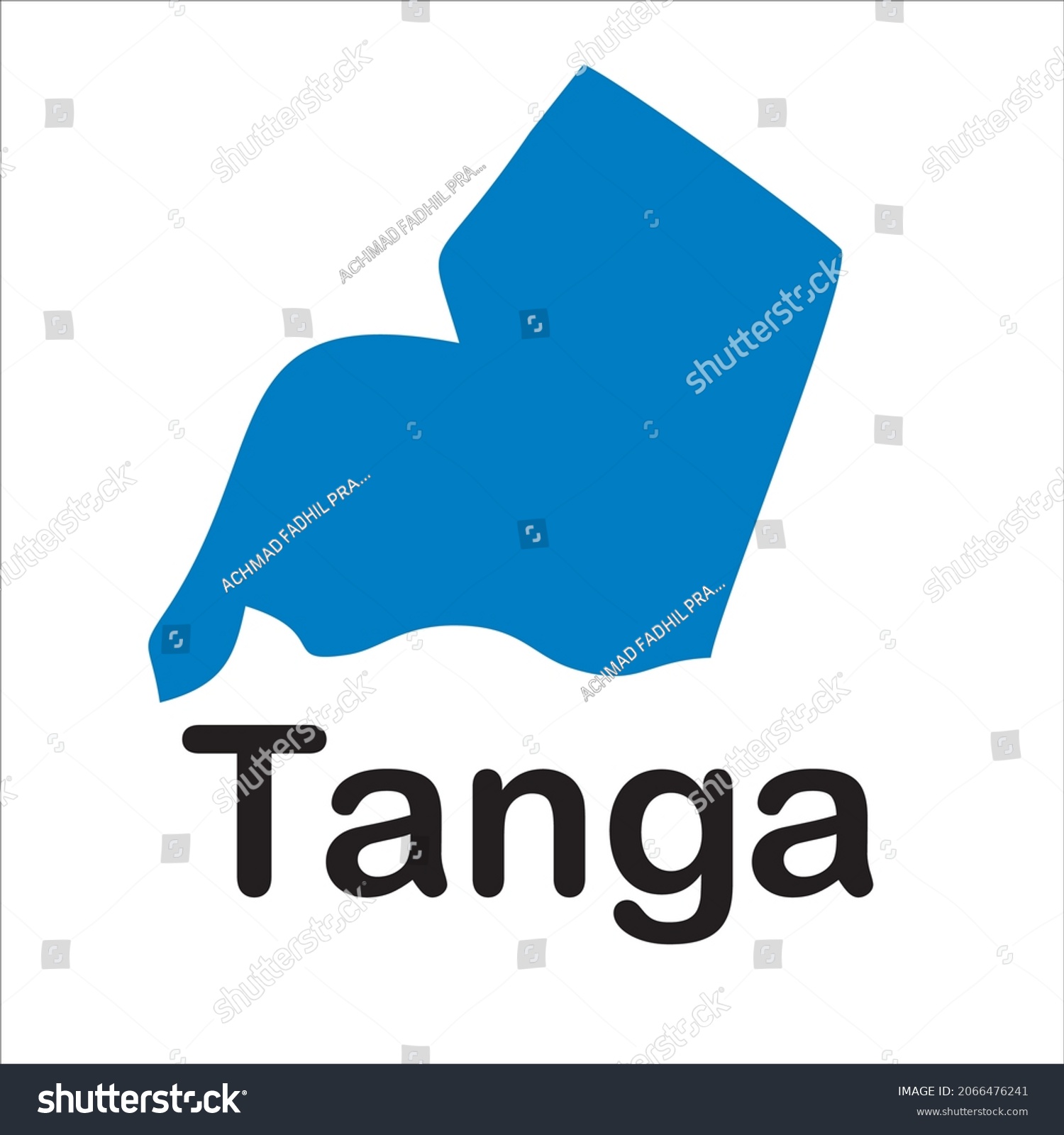 Tanga Map On White Background Stock Vector (Royalty Free) 2066476241