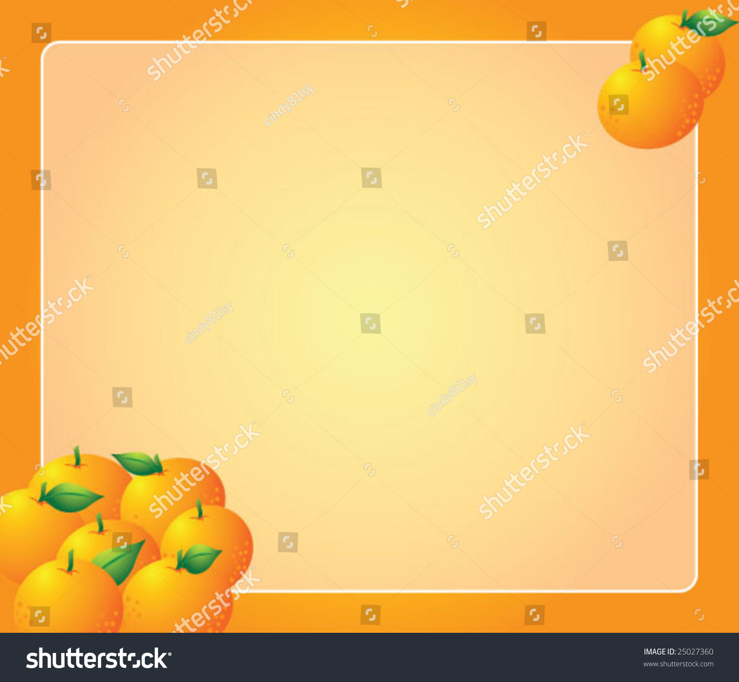 Tangerine Border Stock Vector (Royalty Free) 25027360