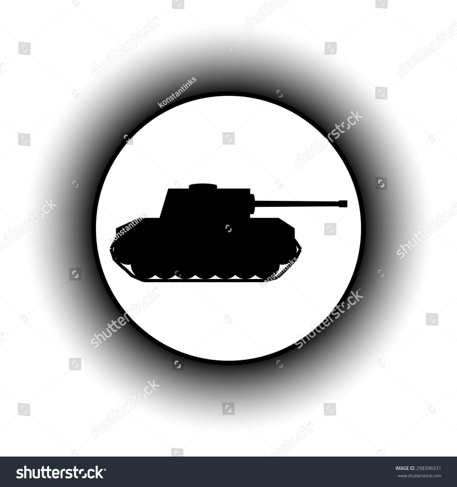 Tank Button On White Background Vector Stock Vector (Royalty Free ...