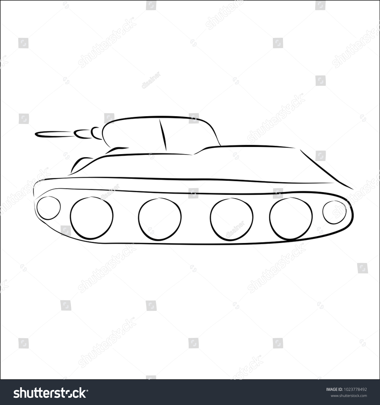 Tank Vector Illustration Stock Vector (Royalty Free) 1023778492 ...
