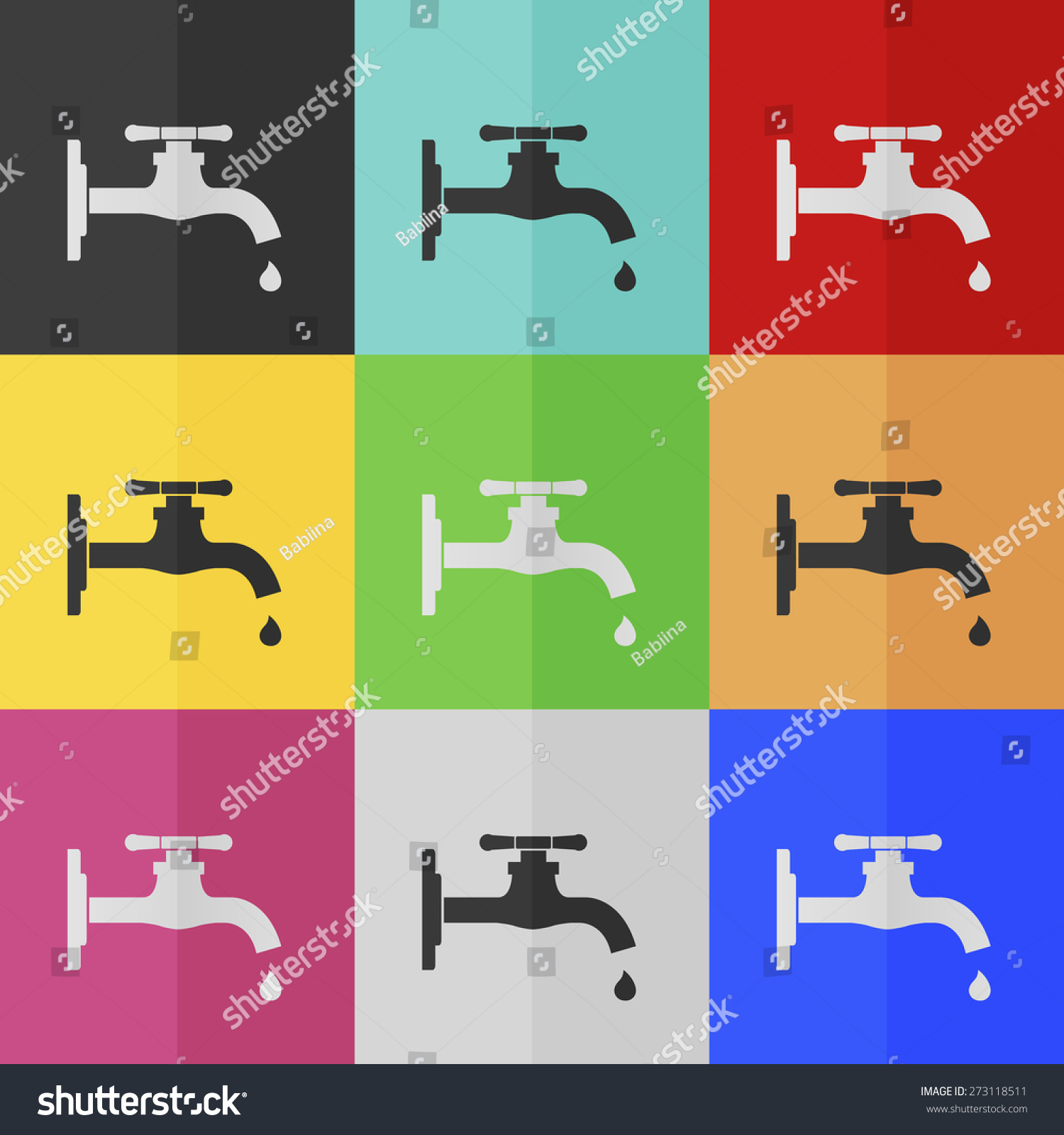 Tap Vector Icon Water Drop Colored Stock Vector (Royalty Free ...