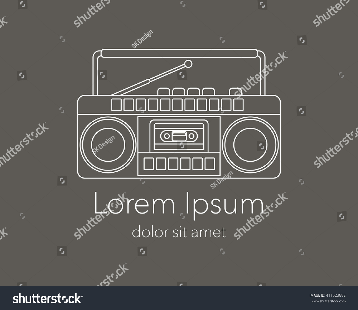 Tape Recorder Vector Logo Stock Vector (Royalty Free) 411523882 ...
