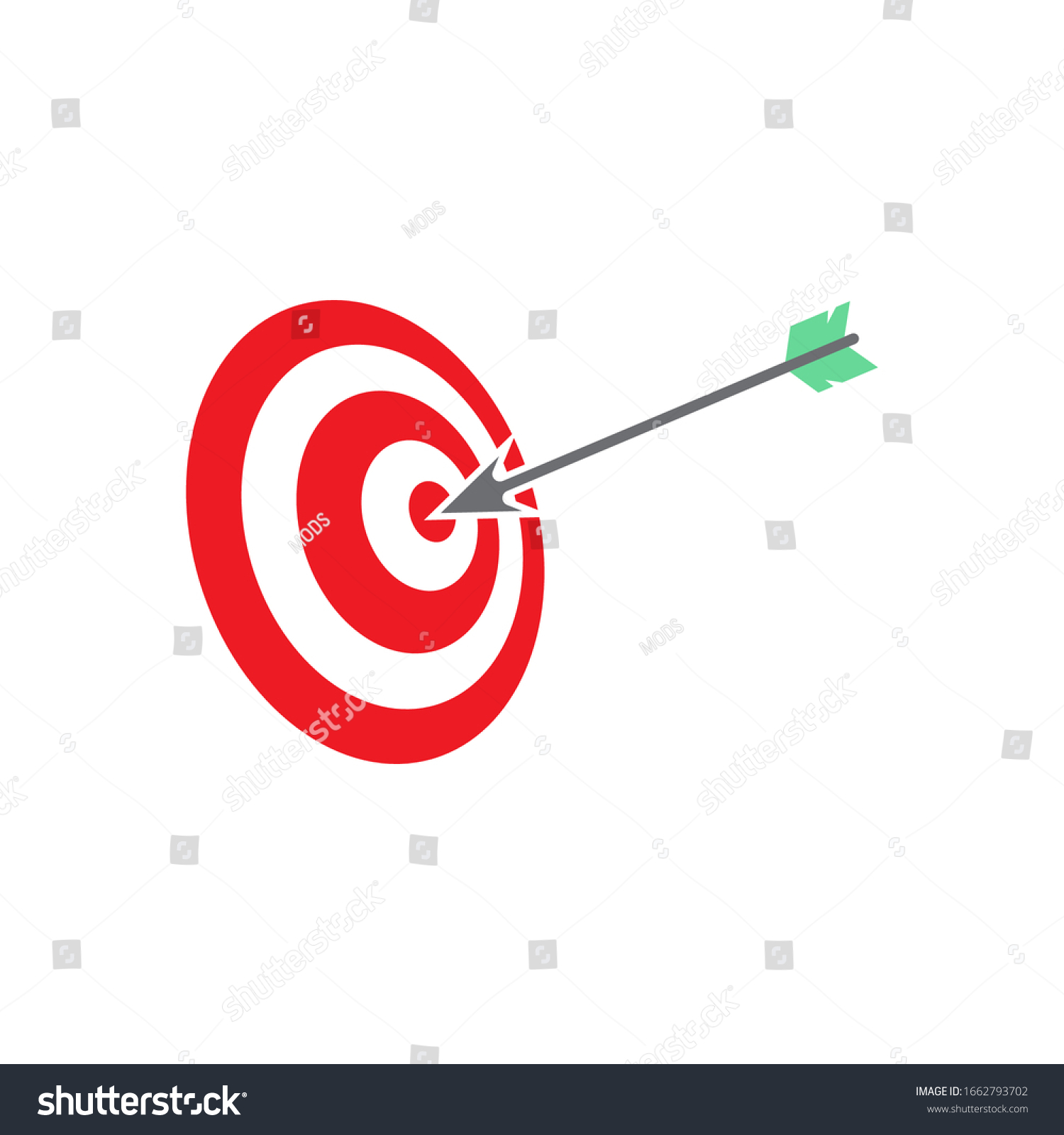 Target Arrow Vector Icon Design Vector Stock Vector (Royalty Free ...