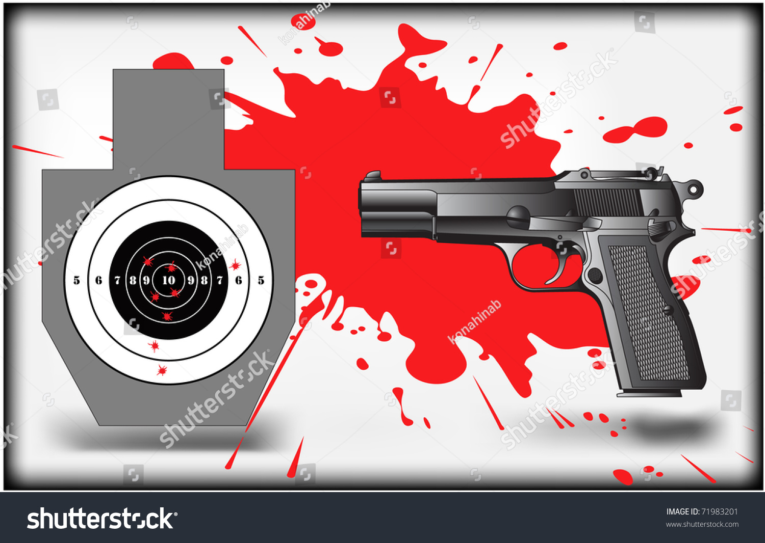 Target Pistol Stock Vector (Royalty Free) 71983201 | Shutterstock