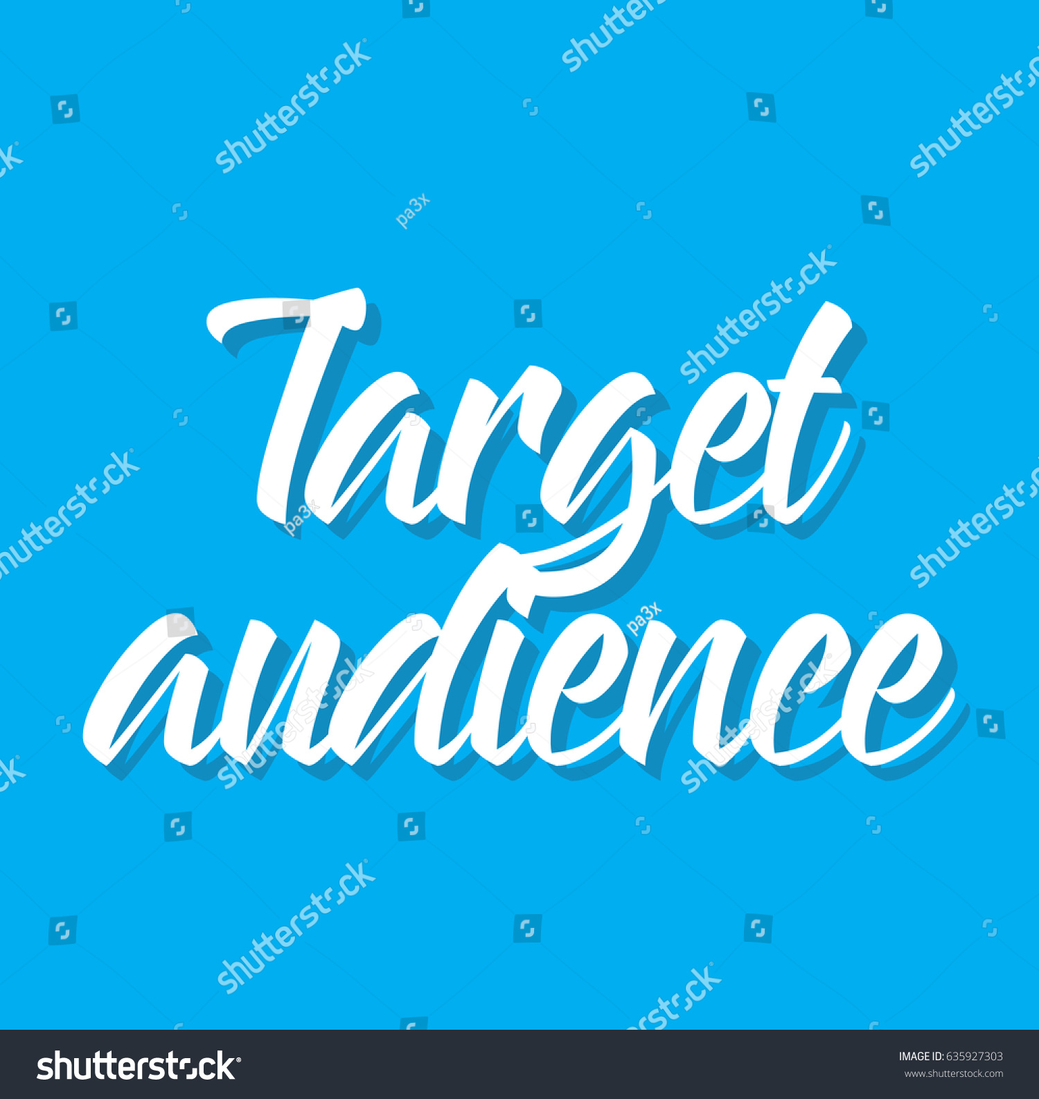 Target Audience Text Design Vector Calligraphy Stock Vector (Royalty ...