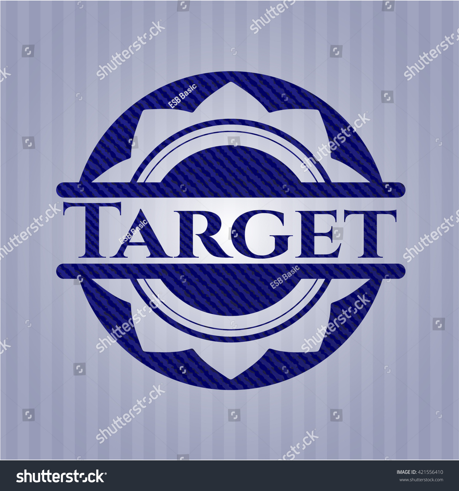 Target Badge Denim Texture Stock Vector (Royalty Free) 421556410 ...