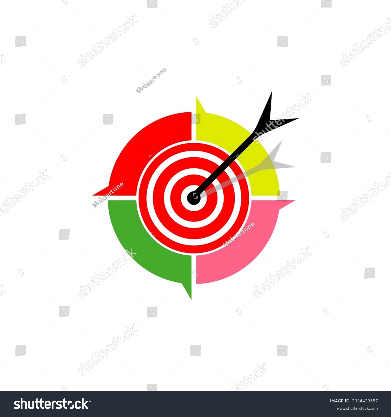 Target Board Arrow Icon Vector Concept Stock Vector (Royalty Free ...
