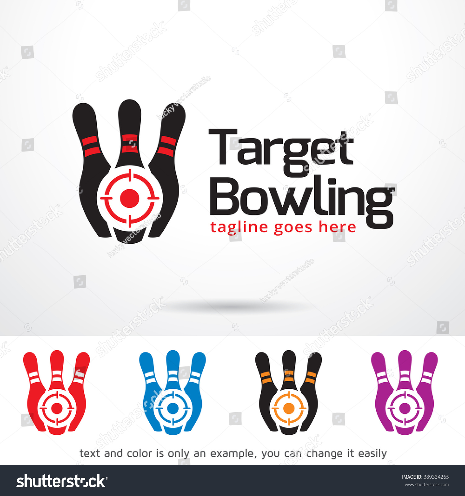 Target Bowling Logo Template Design Vector Stock Vector (Royalty Free ...