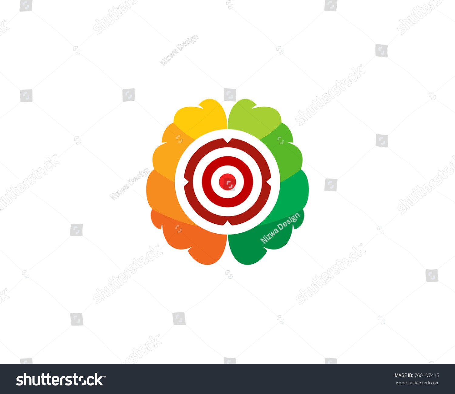 Target Brain Icon Logo Design Element Stock Vector (Royalty Free) 760107415