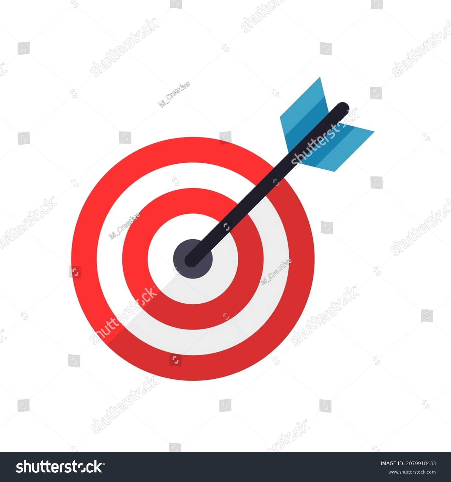 Target Flat Clipart Vector Illustration Stock Vector (Royalty Free ...