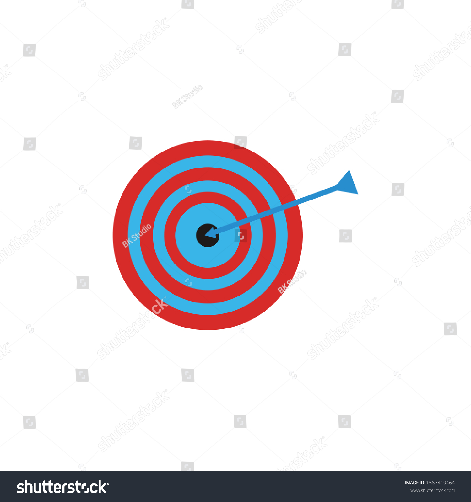Target Focus Concept Strategy Illustration Stock Vector (Royalty Free ...