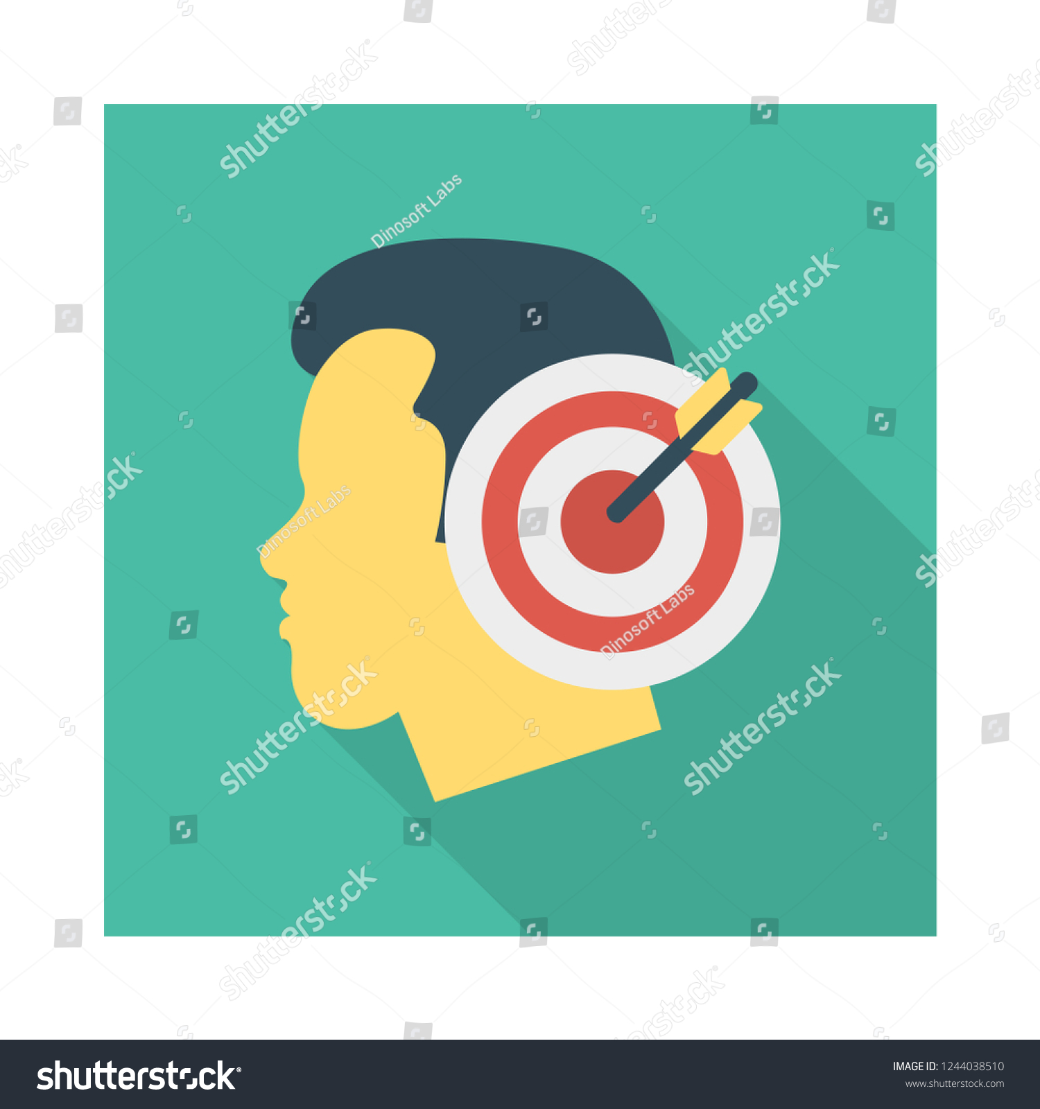 Target Focus Goal Stock Vector (Royalty Free) 1244038510 | Shutterstock