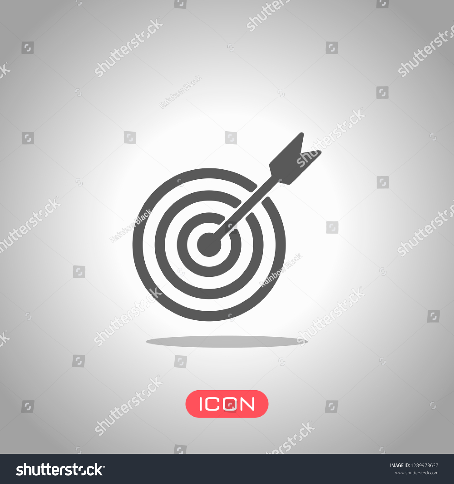 Target Icon Icon Under Spotlight Gray Stock Vector (Royalty Free ...